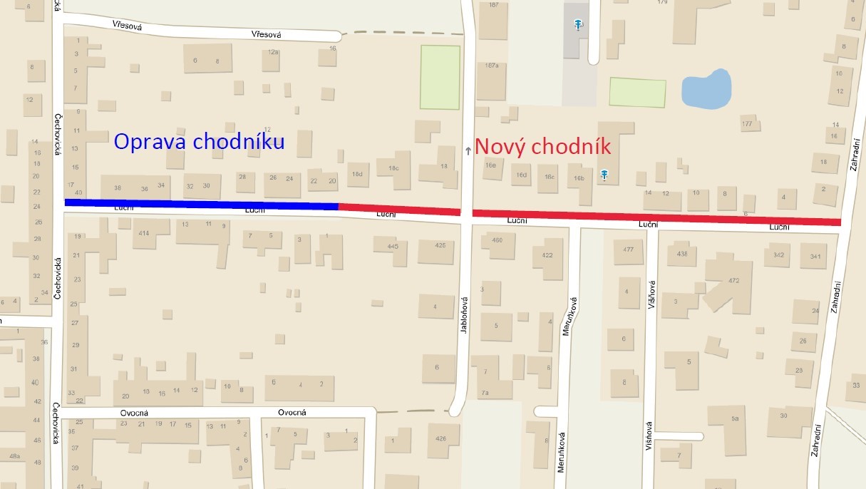 Aktuality - Chodník v ul. Luční bude dokončen s předstihem 40 dní! | Prostějov